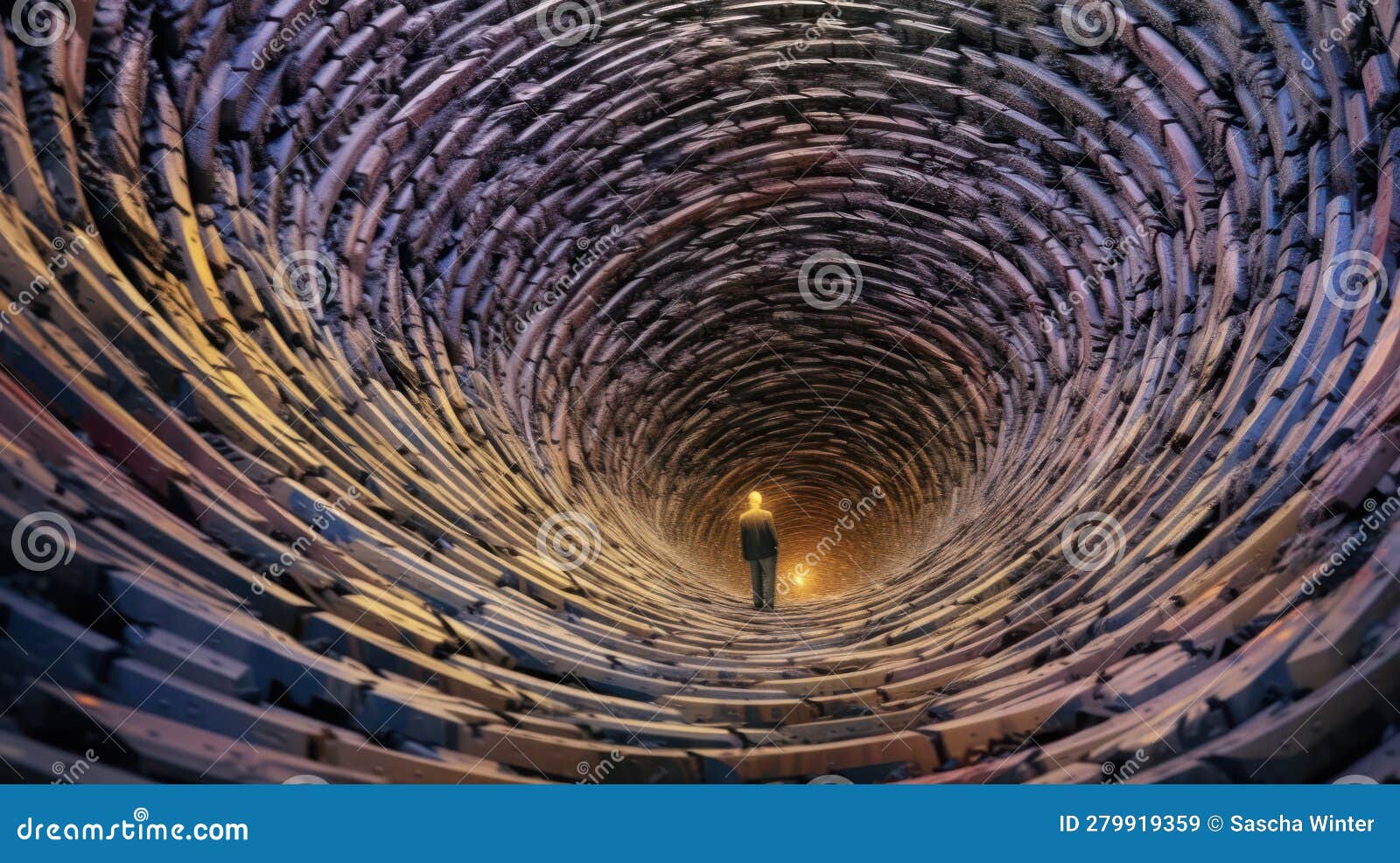 Turbulent Mindscapes: a Journey of Chaos Stock Illustration ...