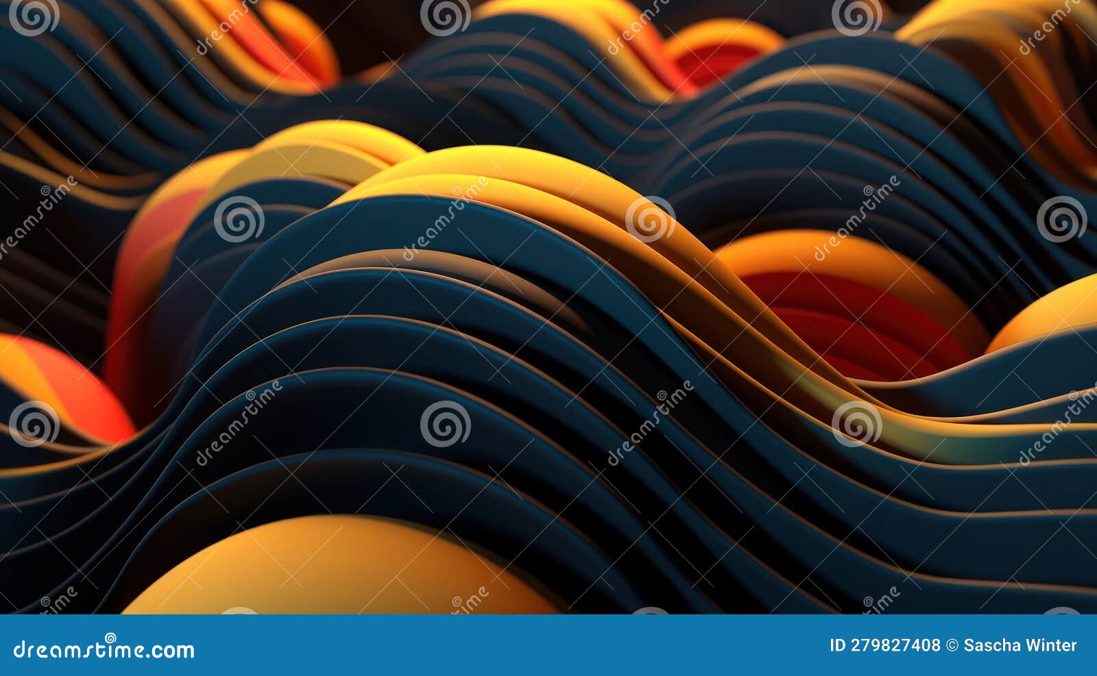 Ethereal Dimensions: Psychedelic 3D Shapes in Gold To Black Gradient ...