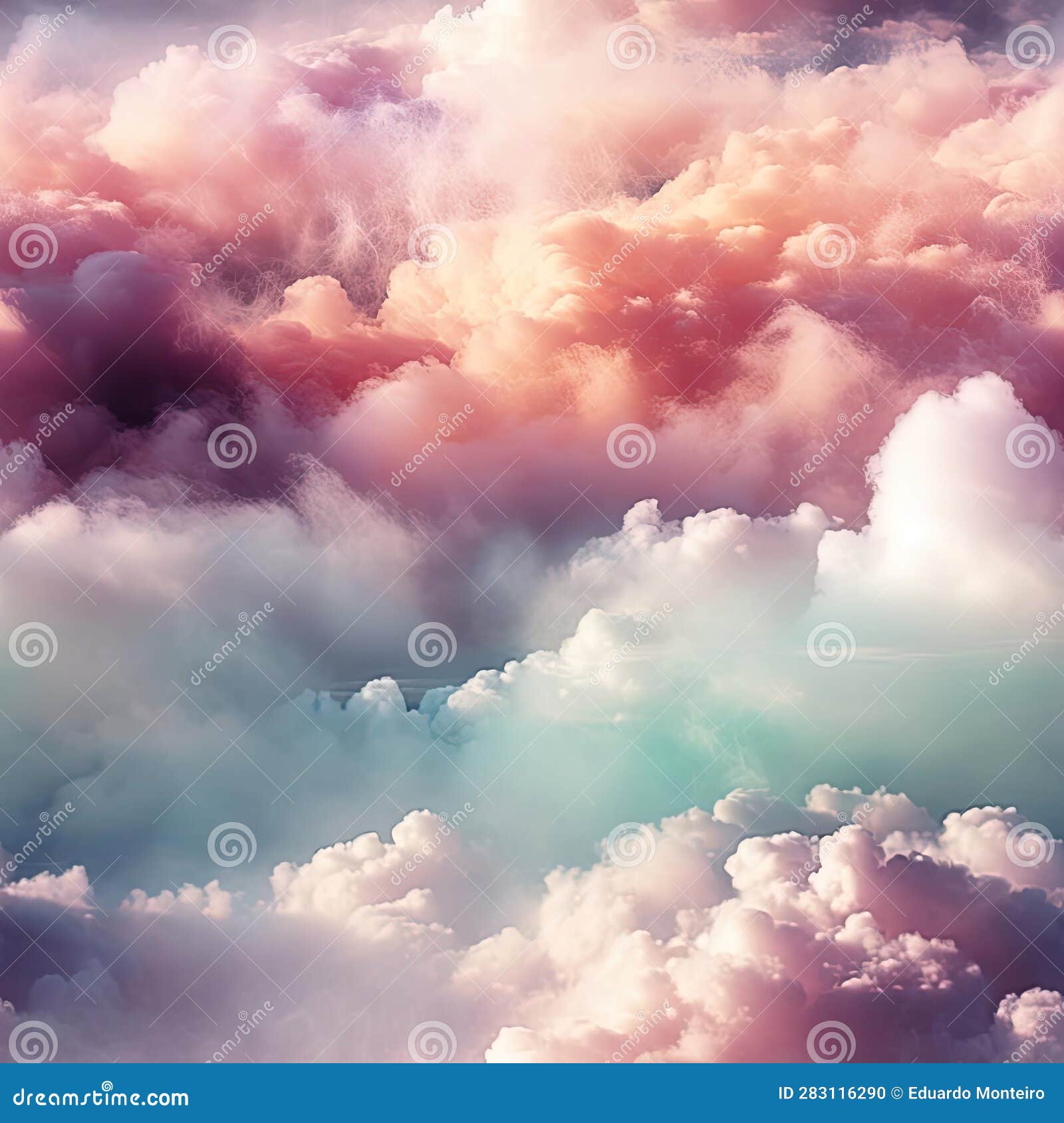 Mesmerizing Pink and Blue Clouds Create a Dreamy Atmosphere (tiled ...