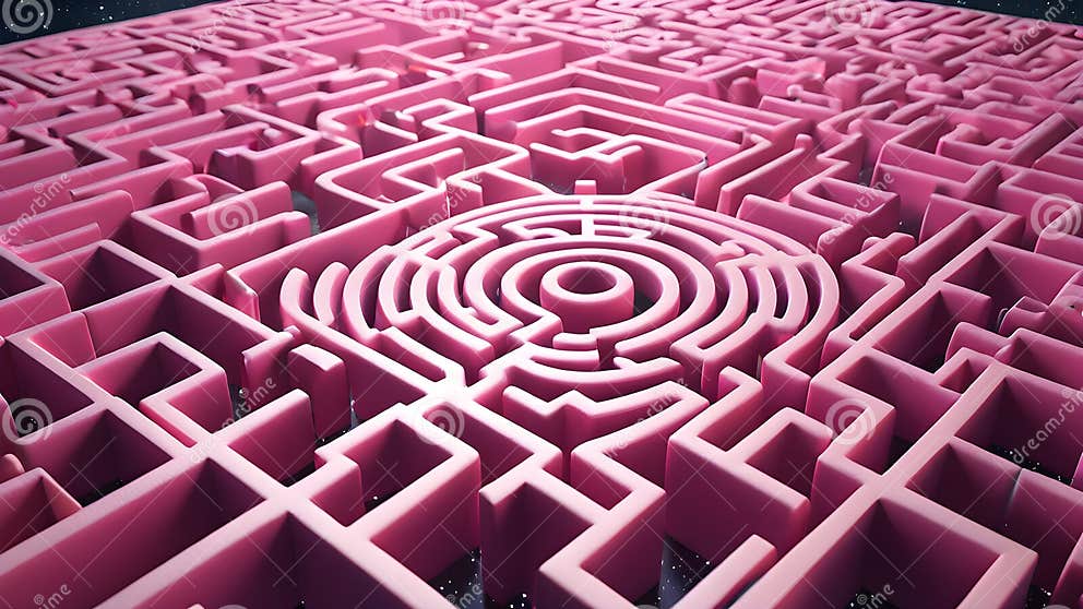 Mesmerizing Pink 3D Labyrinth: a Captivating Maze Exploration ...