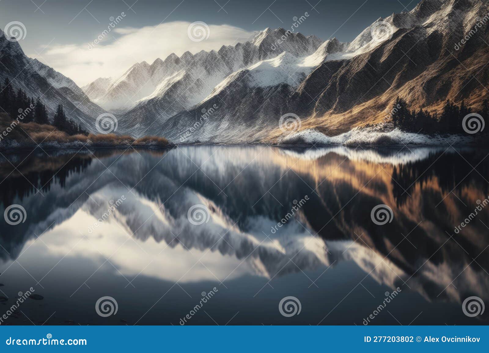 Mesmerizing Reflection of Snowy Mountains in Lake. Perfect for ...