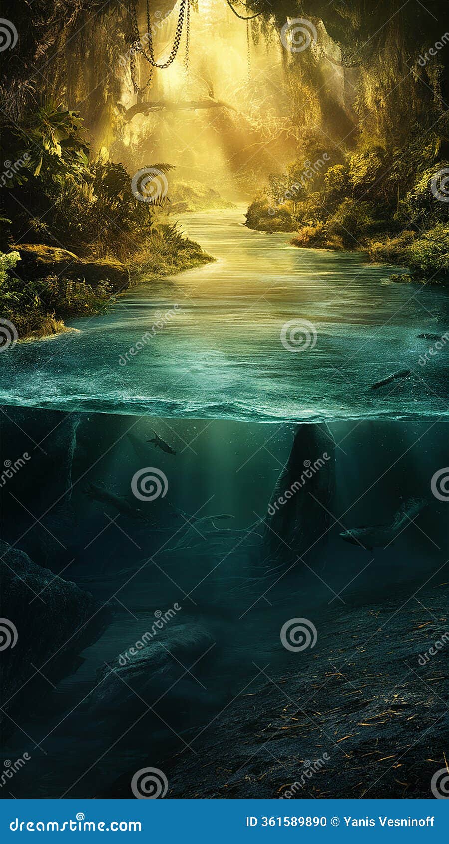 A Mesmerizing Scene of a Pristine River Weaving through a Lush ...