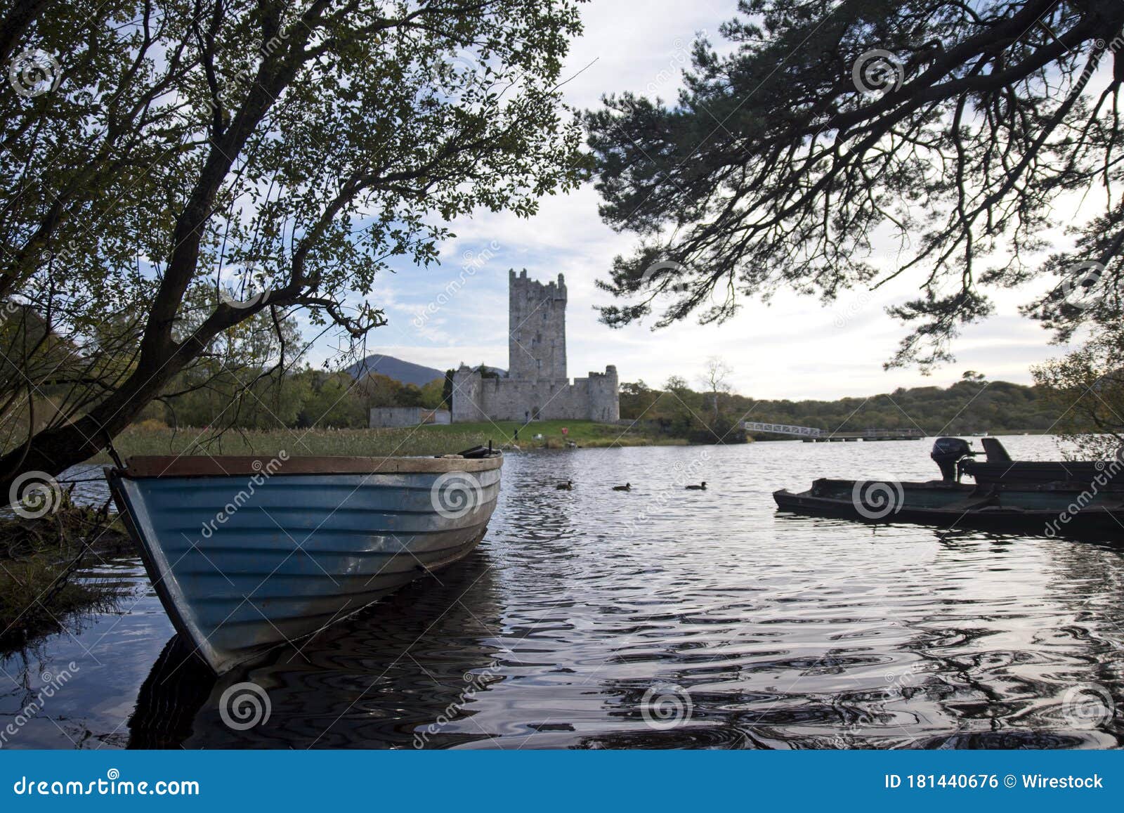 Mesmerizing Scene of a Small Boat on the River Stock Photo - Image of ...