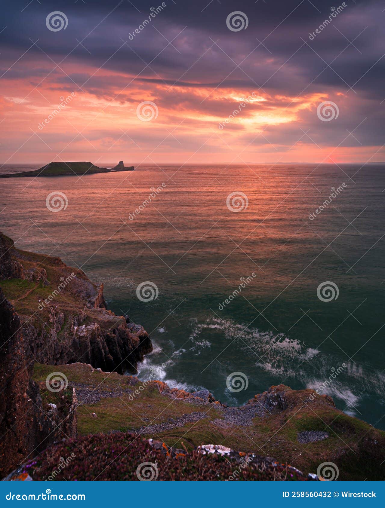 Mesmerizing Scenery of a Landscape during the Sunset Stock Photo ...