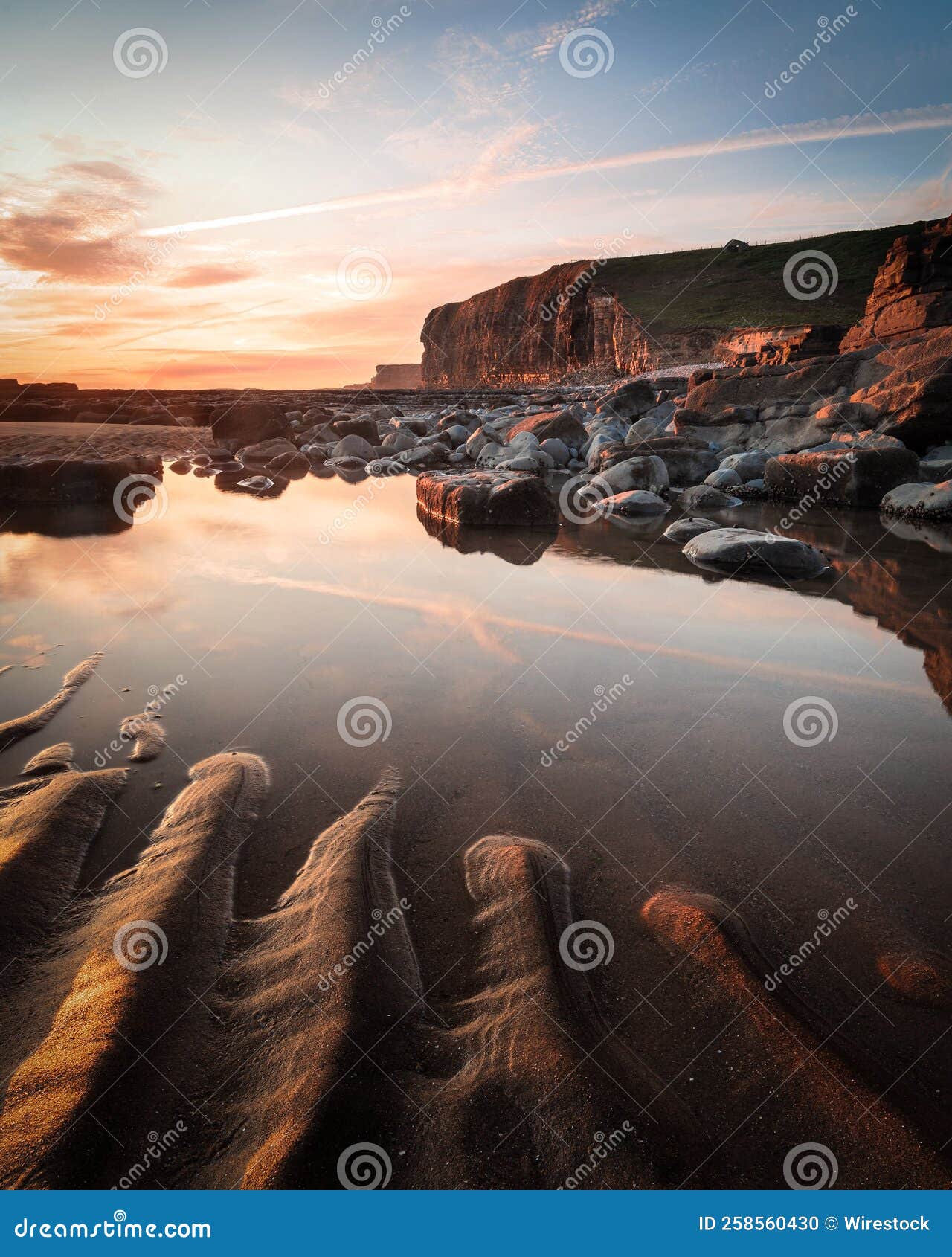 Mesmerizing Scenery of a Landscape during the Sunset Stock Photo ...