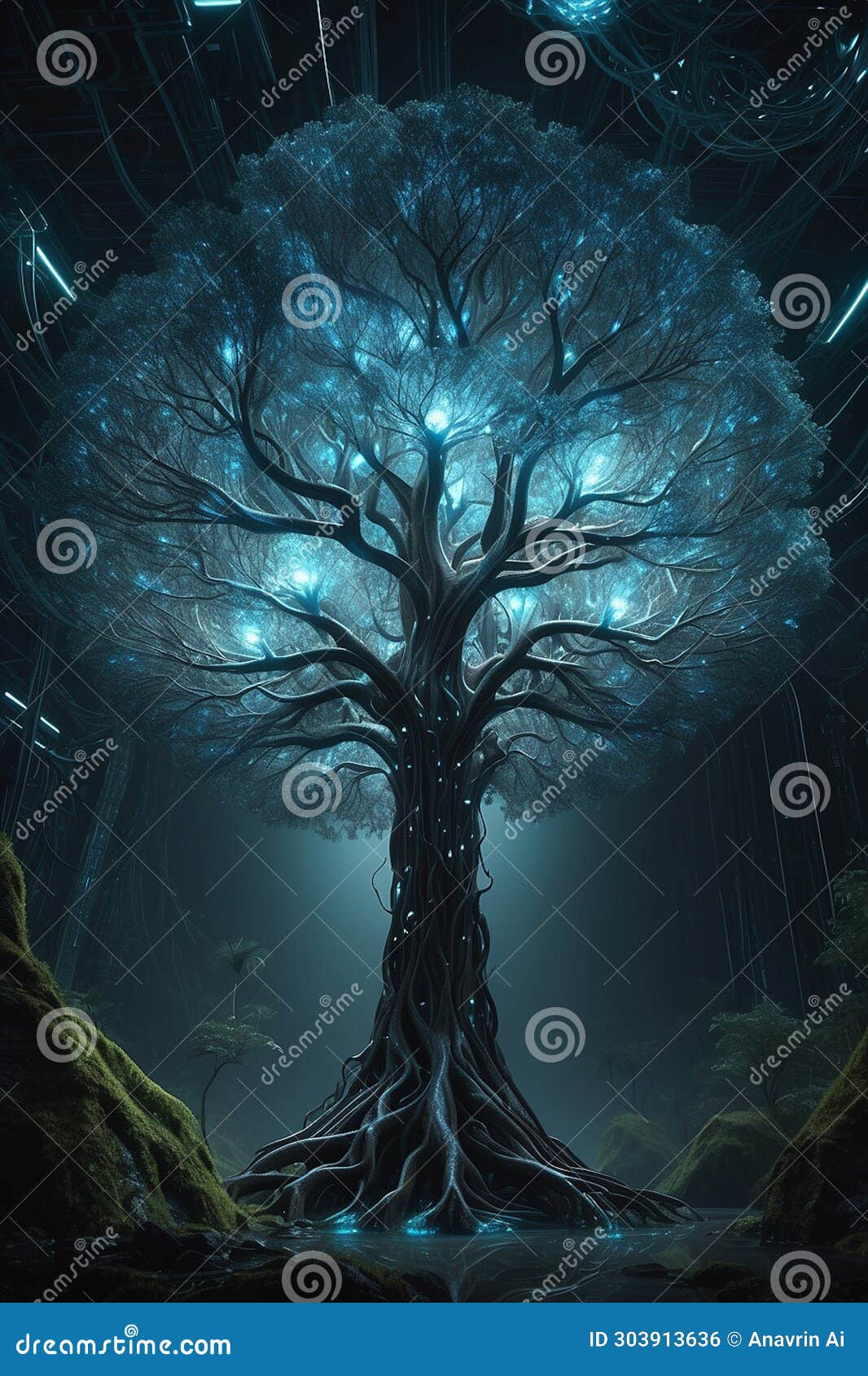 A Mesmerizing Scifi Tech-savvy Binary Tree Entity. AI Generated Stock ...