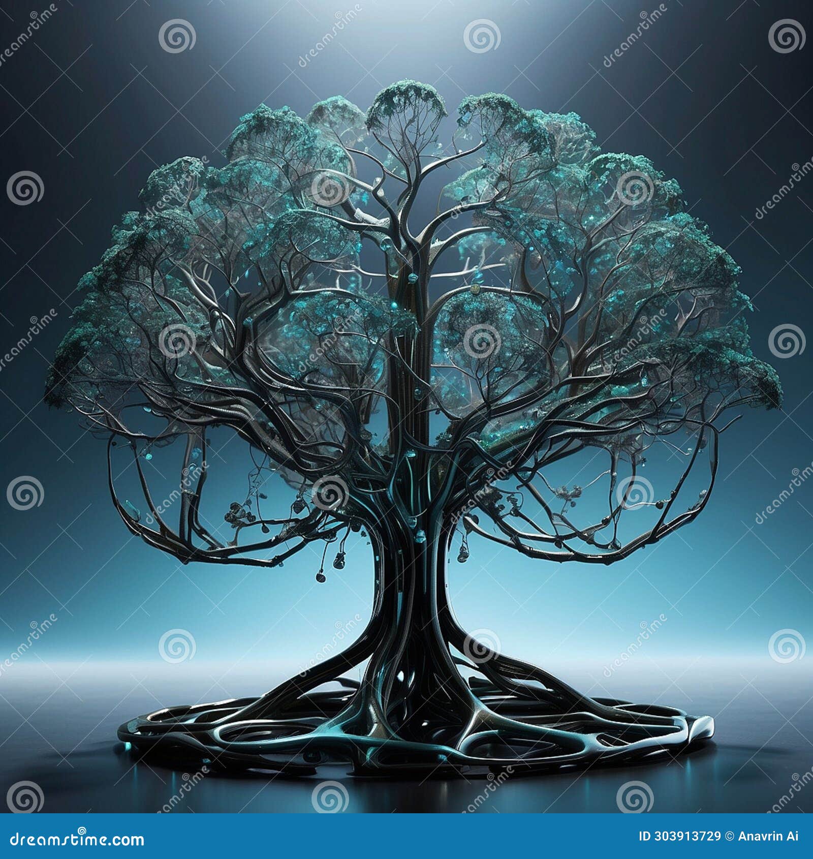 A Mesmerizing Scifi Tech-savvy Binary Tree Entity. AI Generated Royalty ...