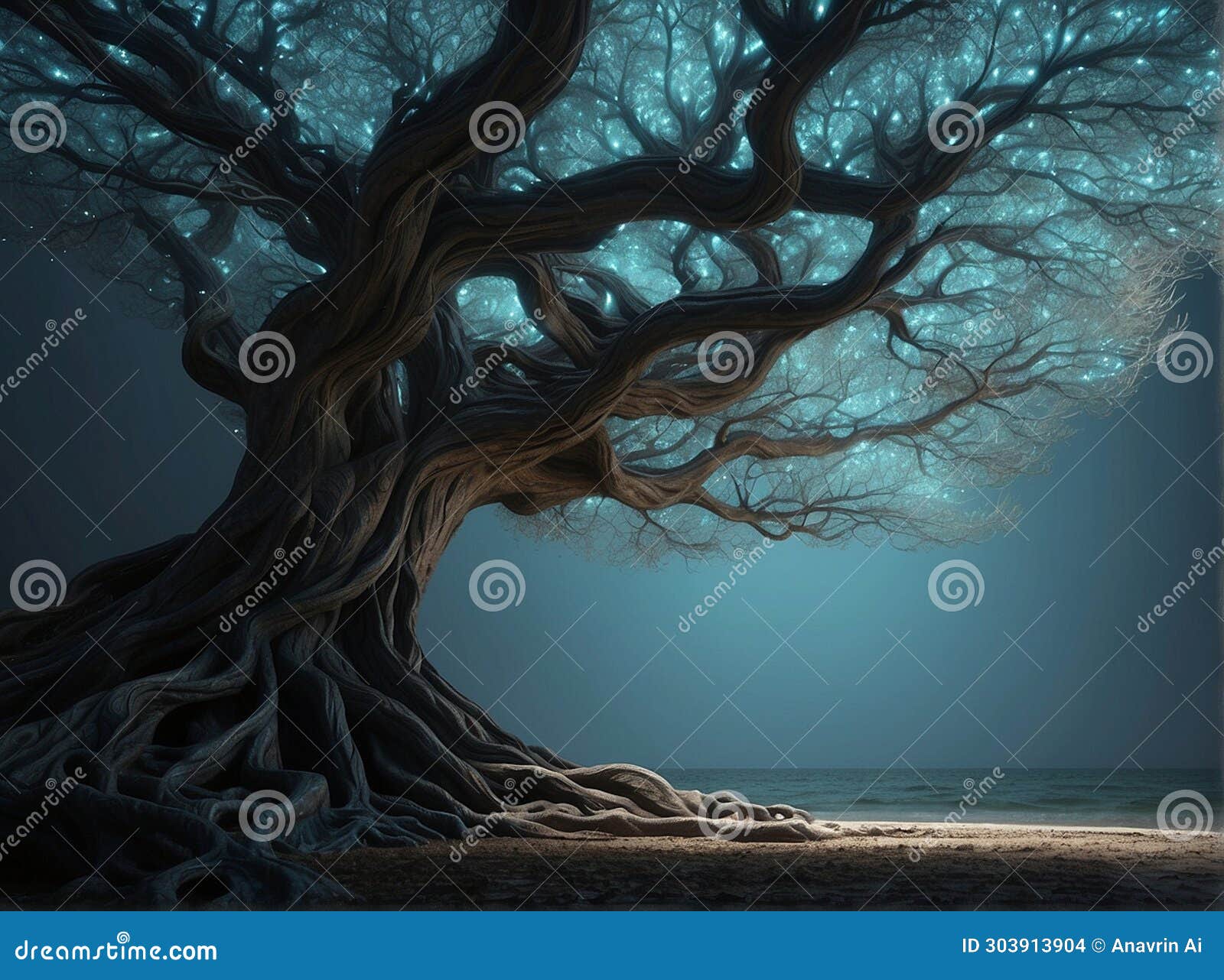 A Mesmerizing Scifi Tech-savvy Binary Tree Entity. AI Generated Stock ...