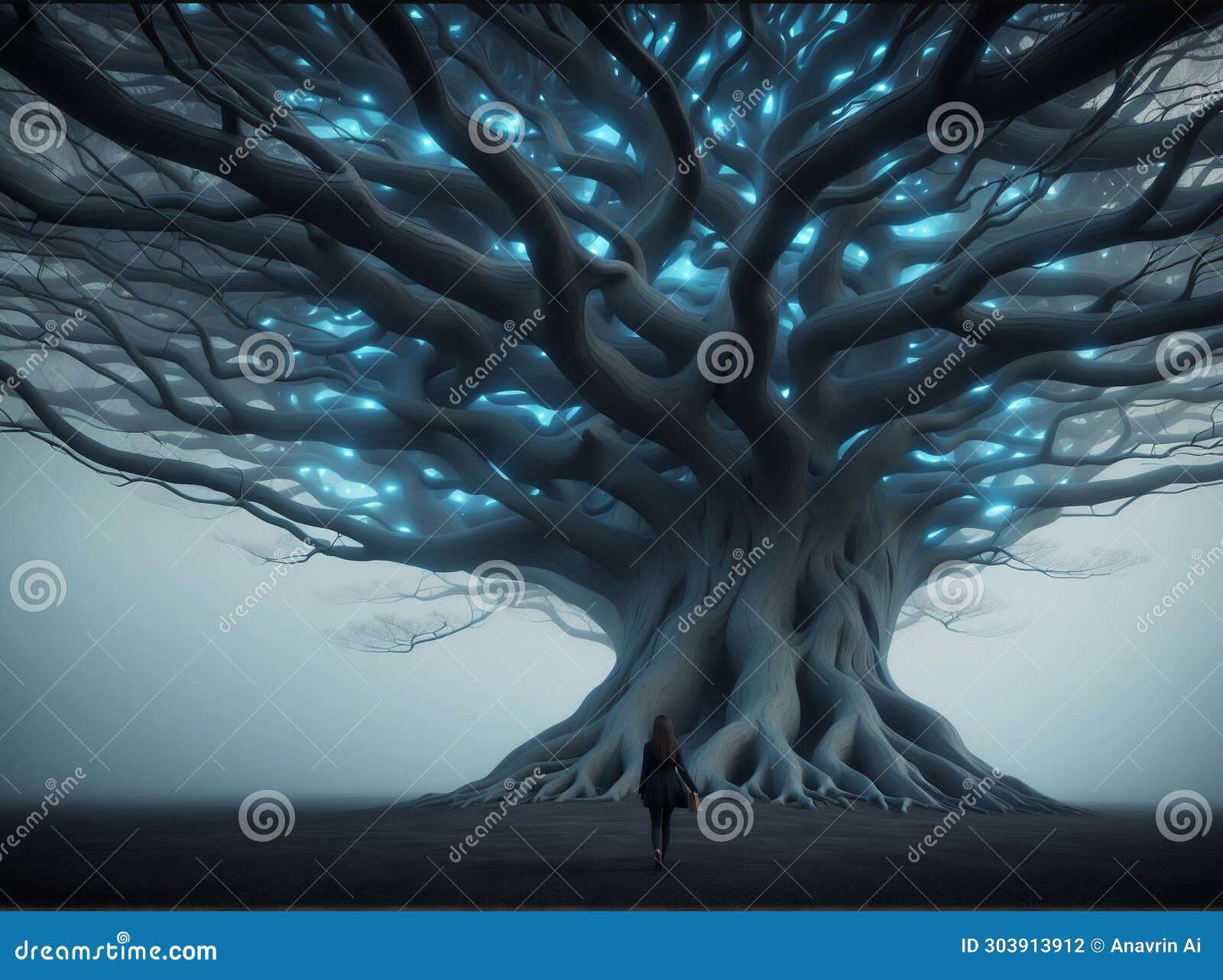 A Mesmerizing Scifi Tech-savvy Binary Tree Entity. AI Generated Royalty ...