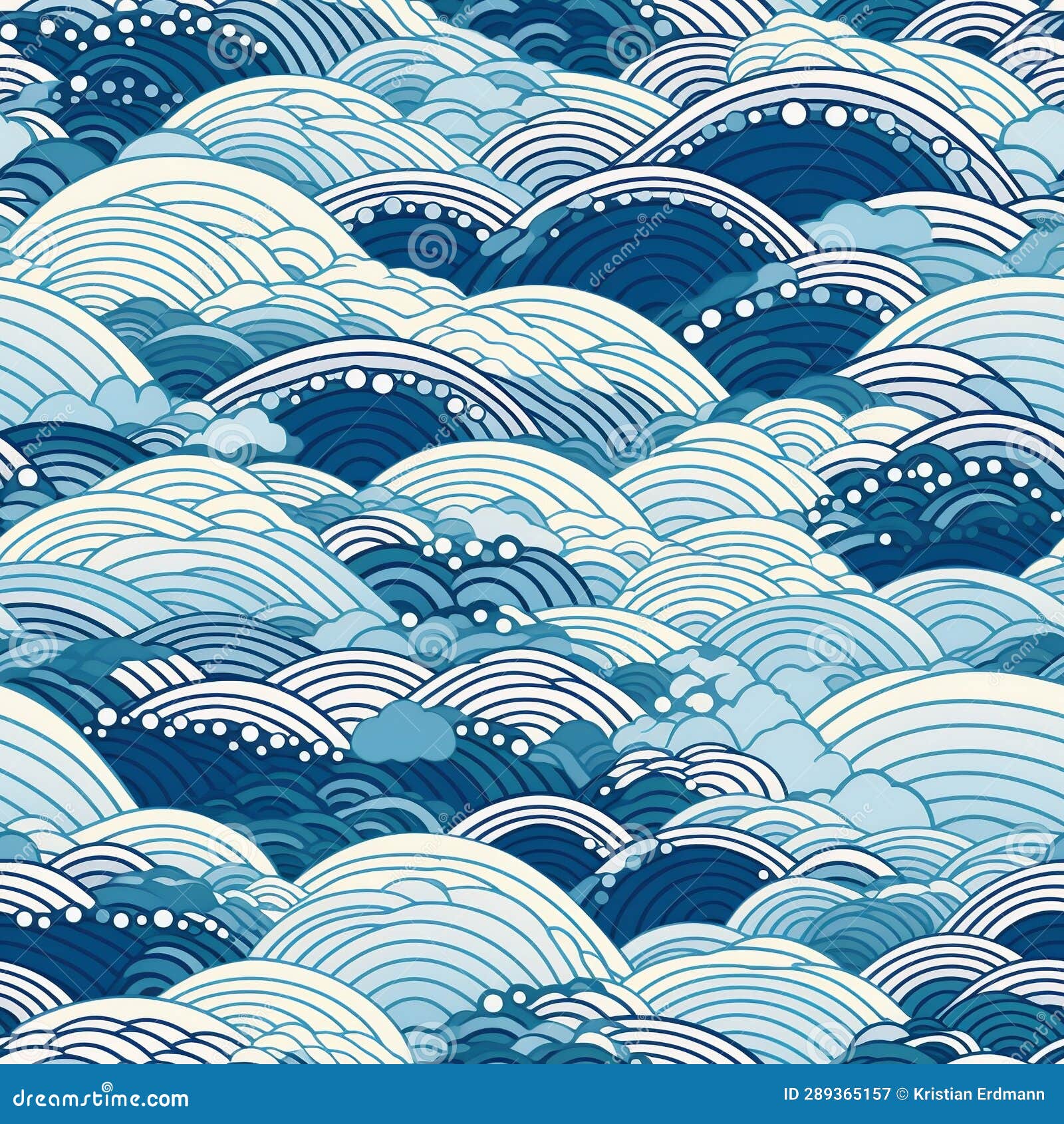 Seigaiha Waves: Interlocking Circles Pattern Stock Illustration ...