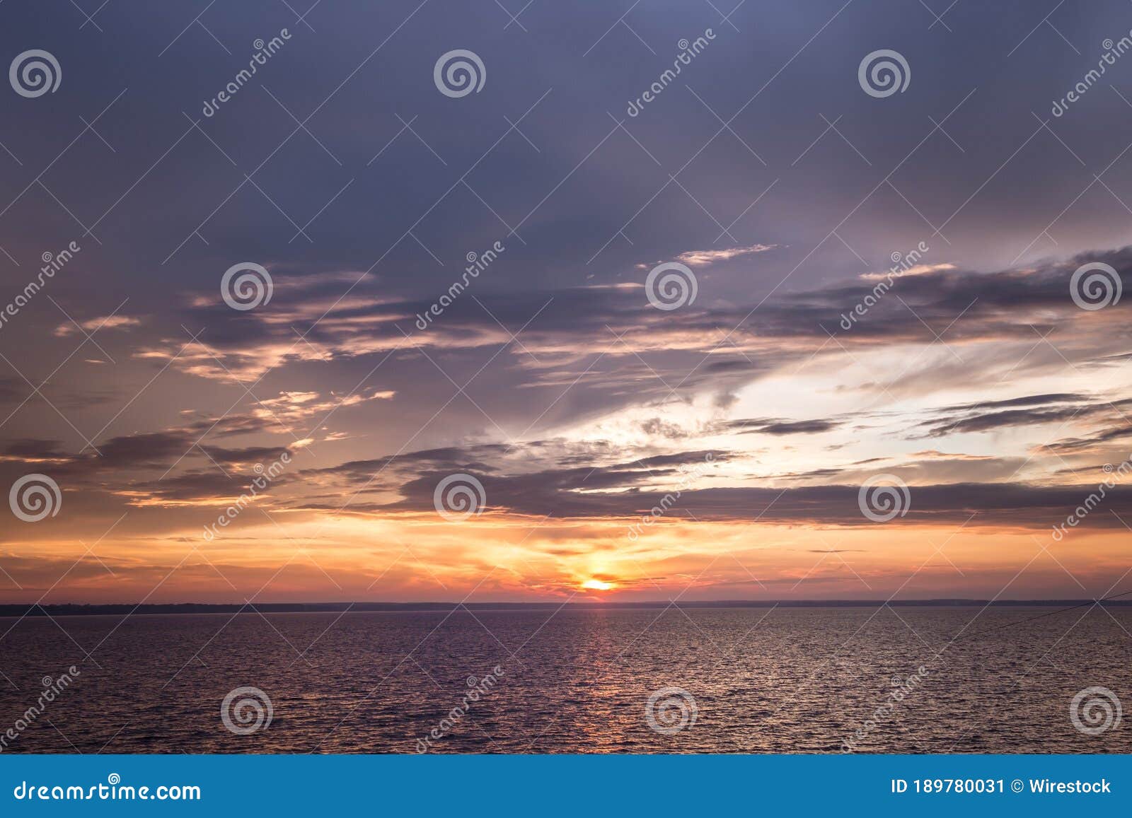 Mesmerizing Senary of a Sea at Sunset Stock Image - Image of morning ...