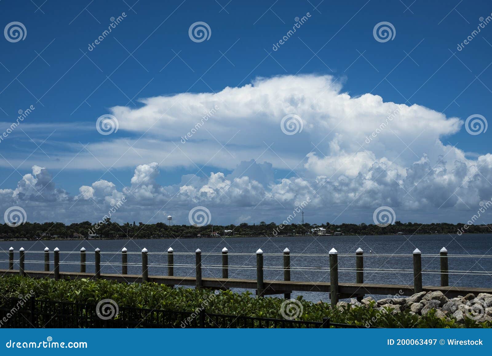 Mesmerizing Shot of a Bridge Along the River Stock Image - Image of ...