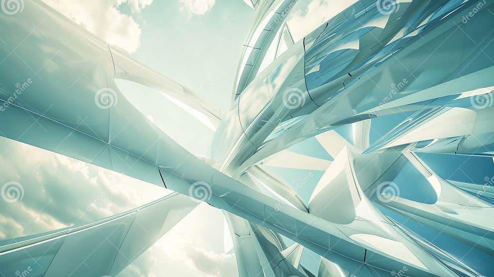 The Mesmerizing Sight of Abstract Wind Turbines Twisting and Turning in ...