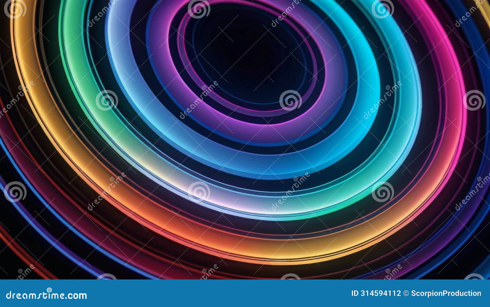 Cosmic Neon Spiral stock illustration. Illustration of illuminated ...
