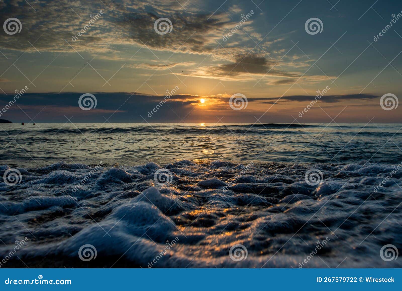 Mesmerizing Sunset Over the Ocean Stock Photo - Image of summer, coast ...