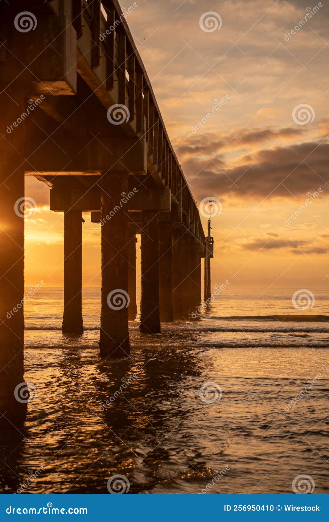 Mesmerizing Sunset Over the Pier on Beach in St. Augustine, Florida ...