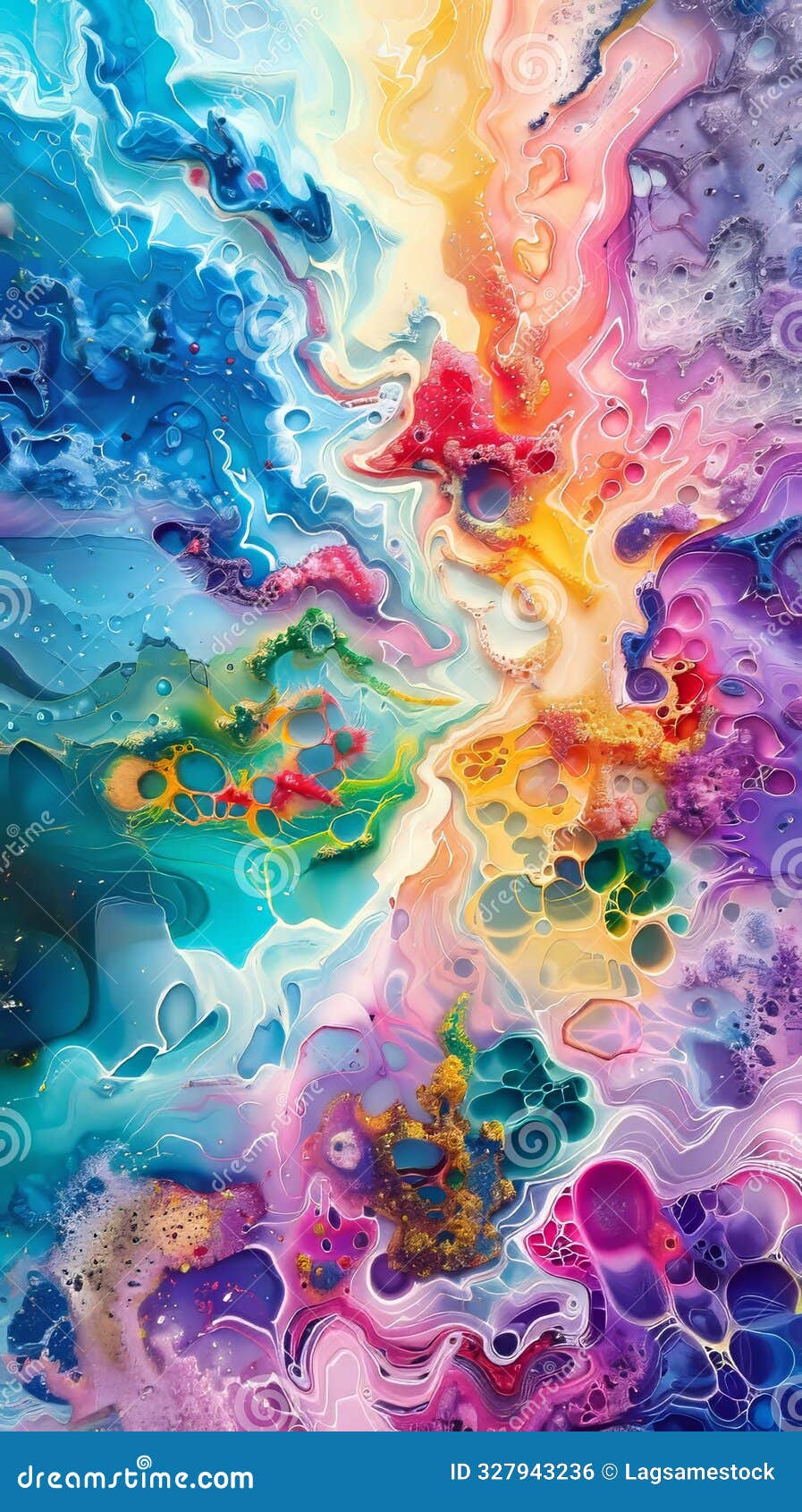 A Mesmerizing Symphony of Colors Blending and Merging Stock ...
