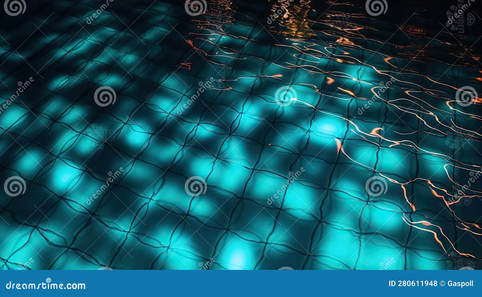 Mesmerizing Top View of Glowing Lights Dancing on the Water Surface in ...