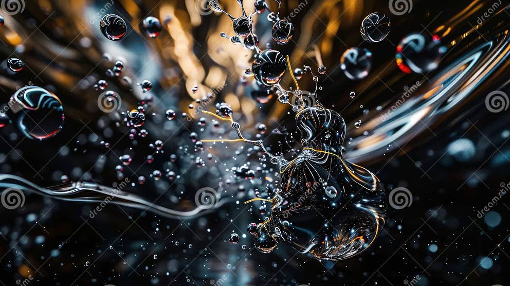 A Mesmerizing Underwater Scene Showcasing Bubbles and Fluid Dynamics ...