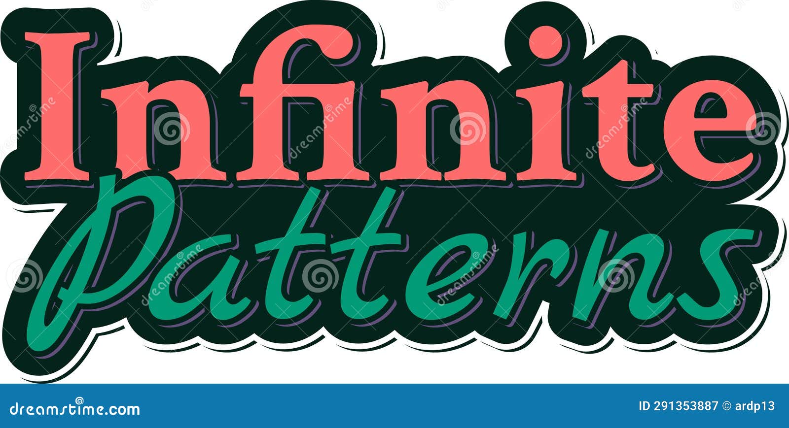 Infinite Patterns Lettering Vector Stock Illustration - Illustration of ...