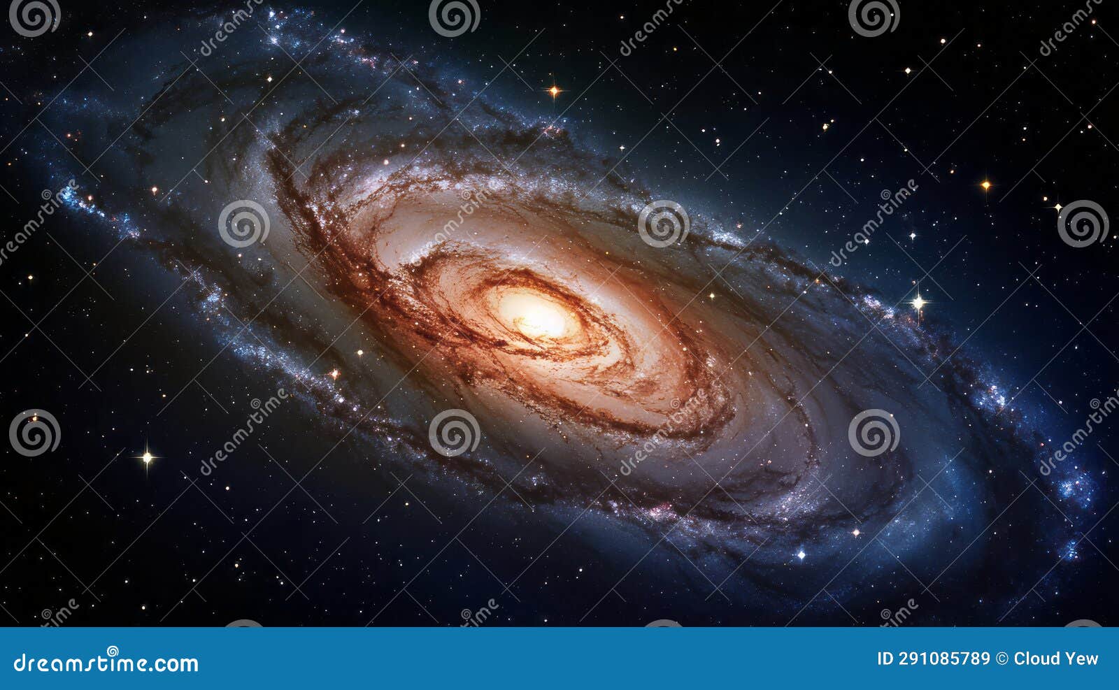 Mesmerizing View Andromeda Galaxy Stock Illustration - Illustration of ...