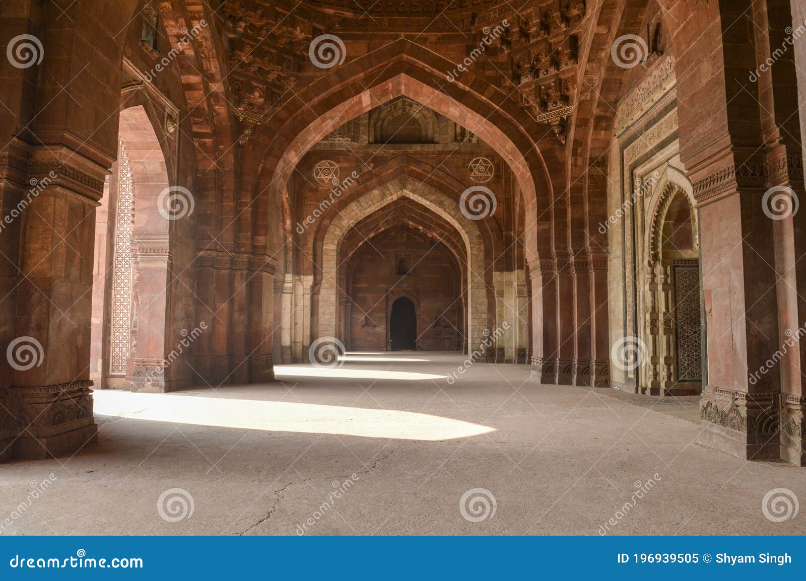 A Mesmerizing View of Architecture of Old Fort from Inside Stock Image ...