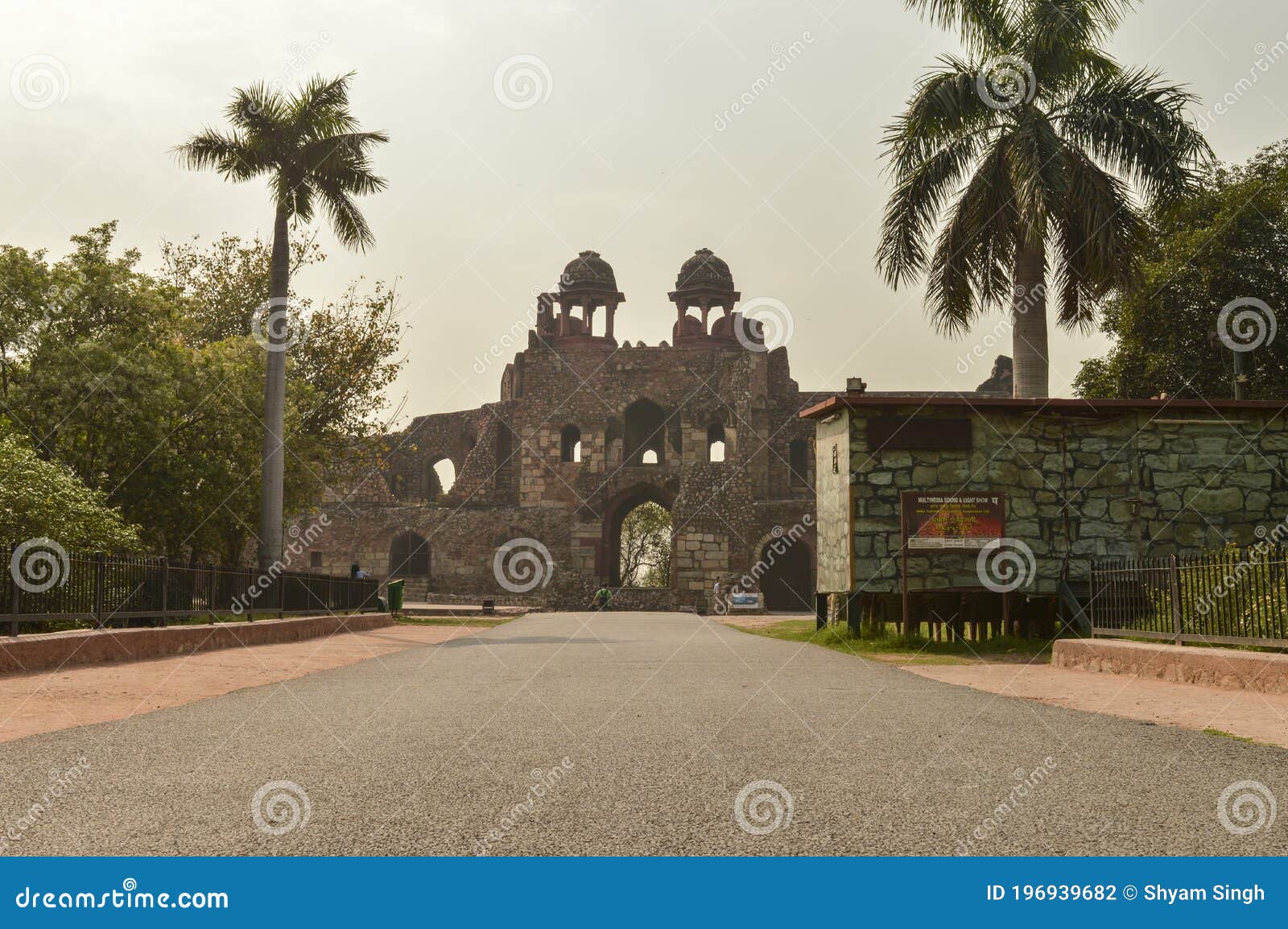 A Mesmerizing View of Architecture of Small Tomb at Old Fort from Side ...