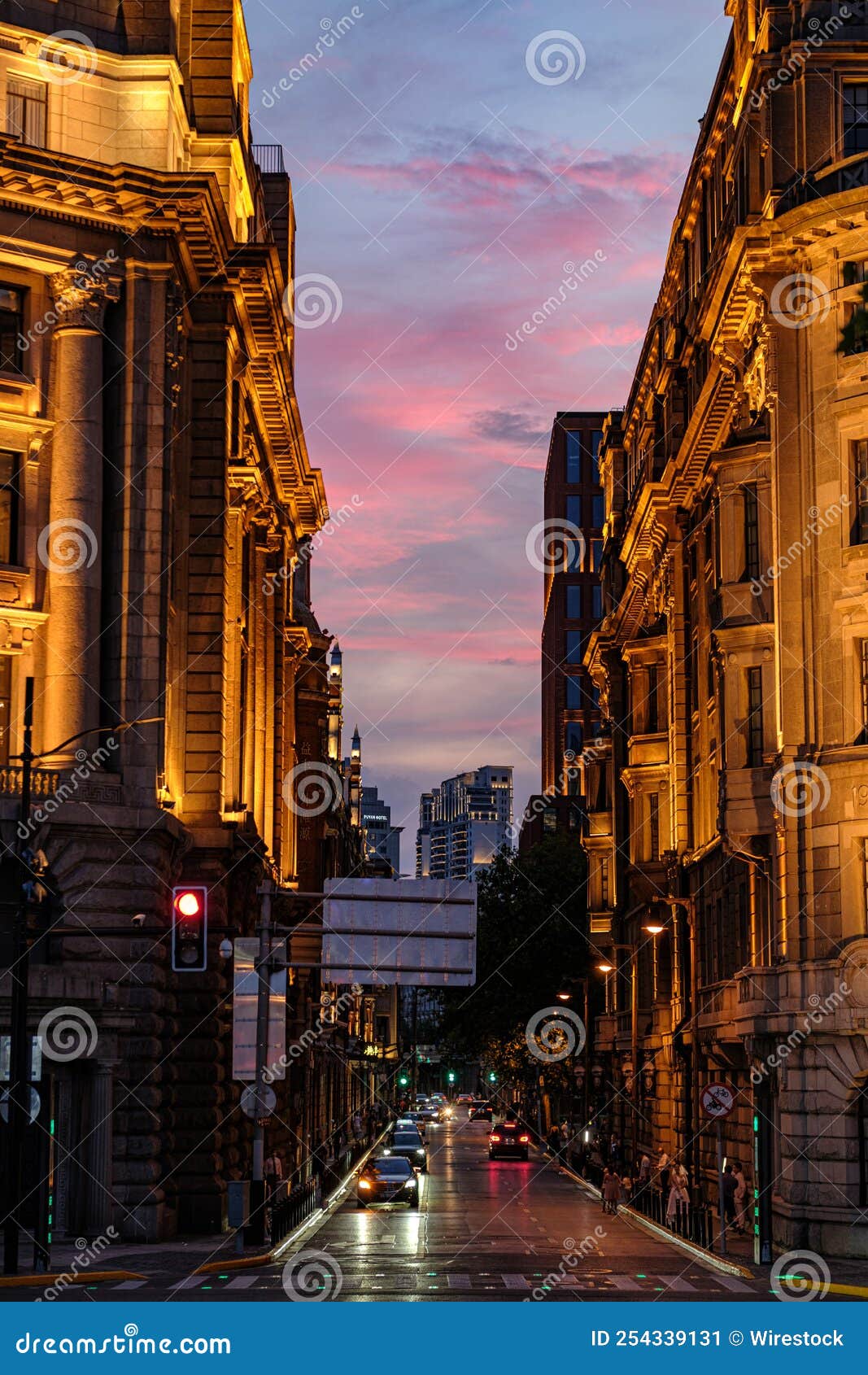 Mesmerizing View of a Golden Sunset Over the City Editorial Photo ...