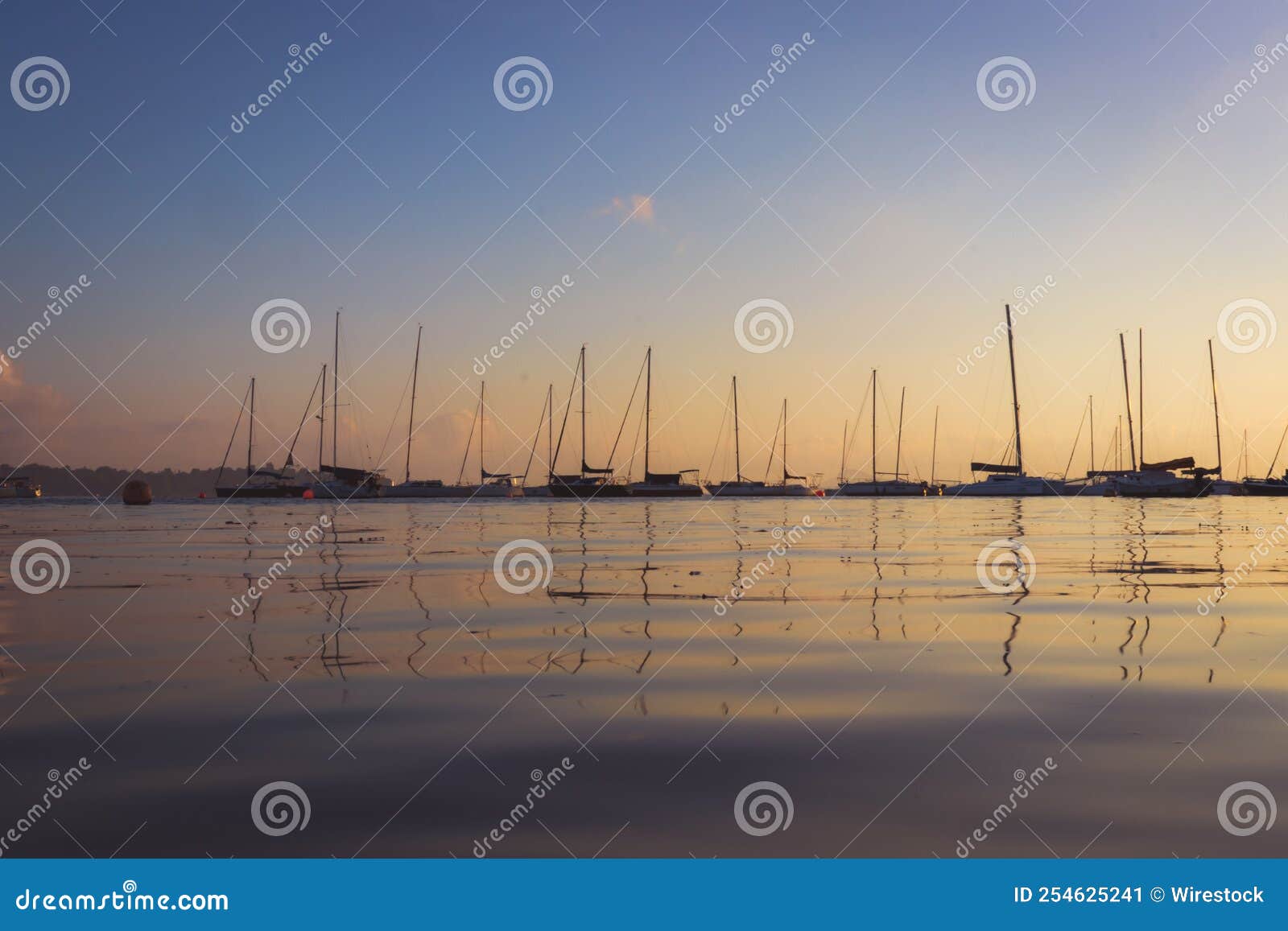 Mesmerizing View of the Golden Sunset Over the Sea Stock Image - Image ...