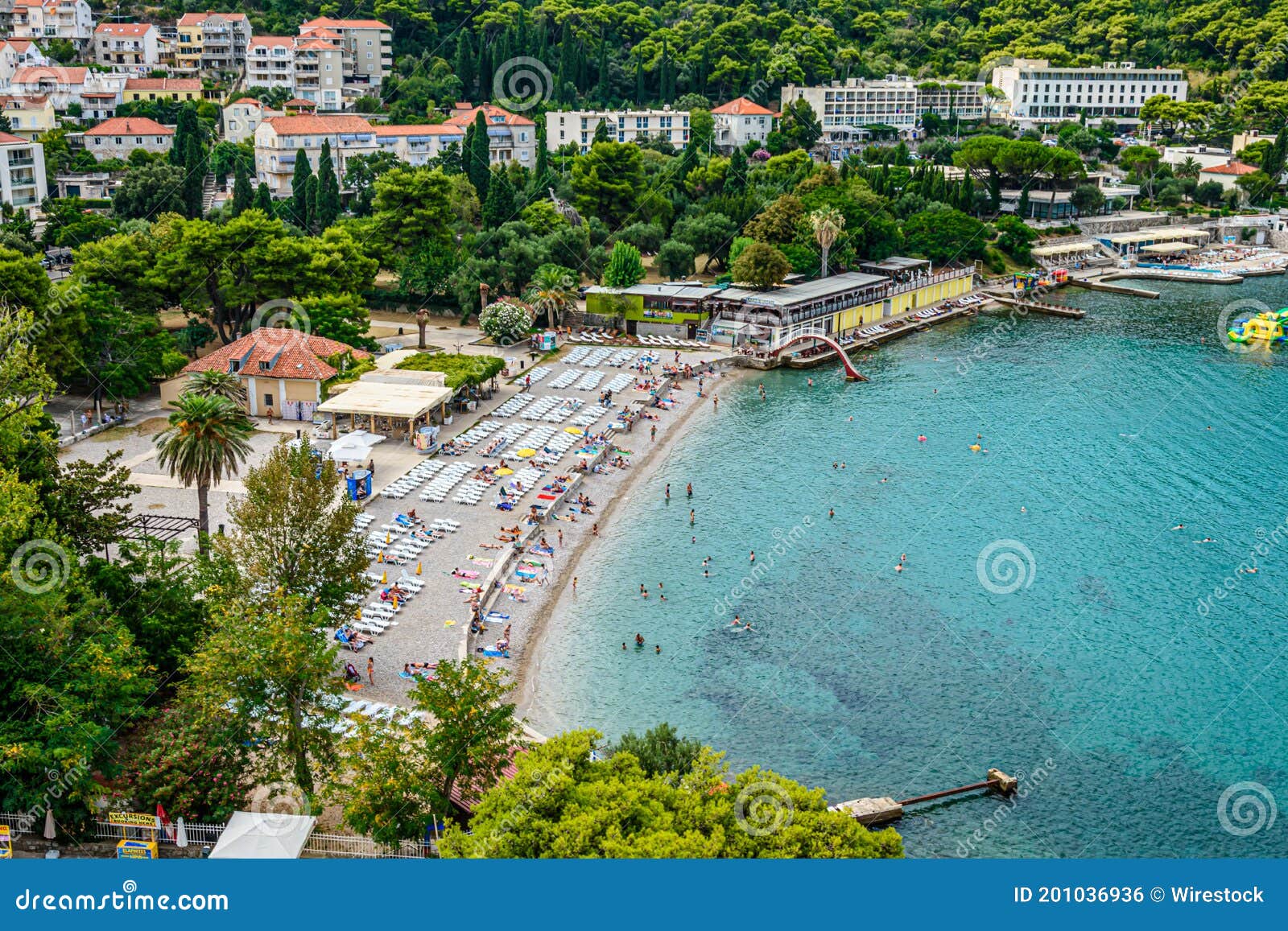 Mesmerizing View of the Lapad Beach in Dubrovnik, Croatia Stock Photo ...