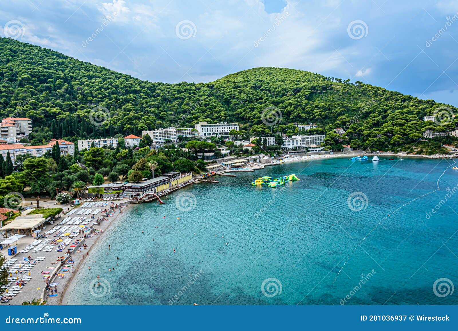 Mesmerizing View of the Lapad Beach in Dubrovnik, Croatia Stock Image ...