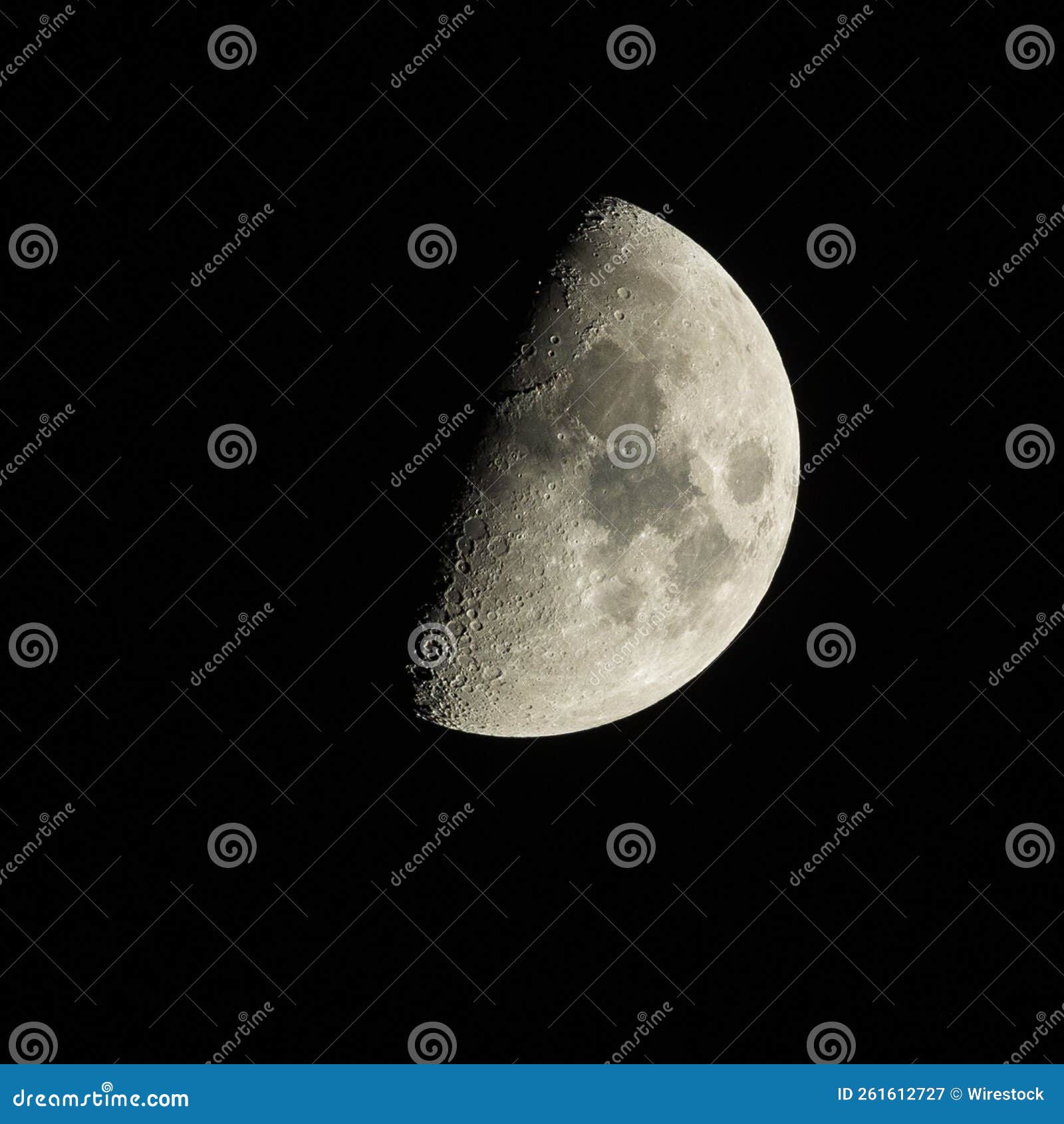 Mesmerizing View of a Moon in the Dark Black Sky at Night Stock Image ...