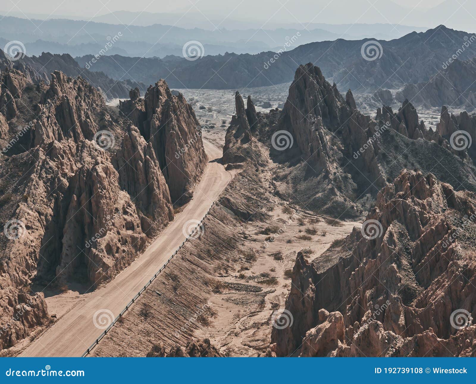 Mesmerizing View of the Quebrada De Las Flechas in Argentina Stock ...