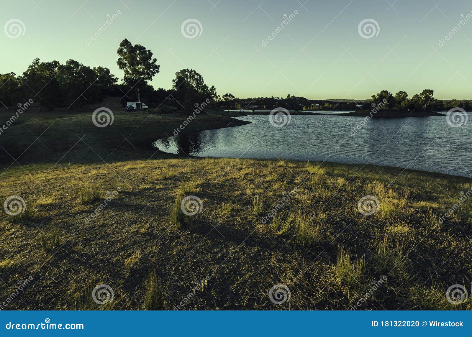 Mesmerizing View of a Sea Beach Covered with Grass on the Limitless Sky ...