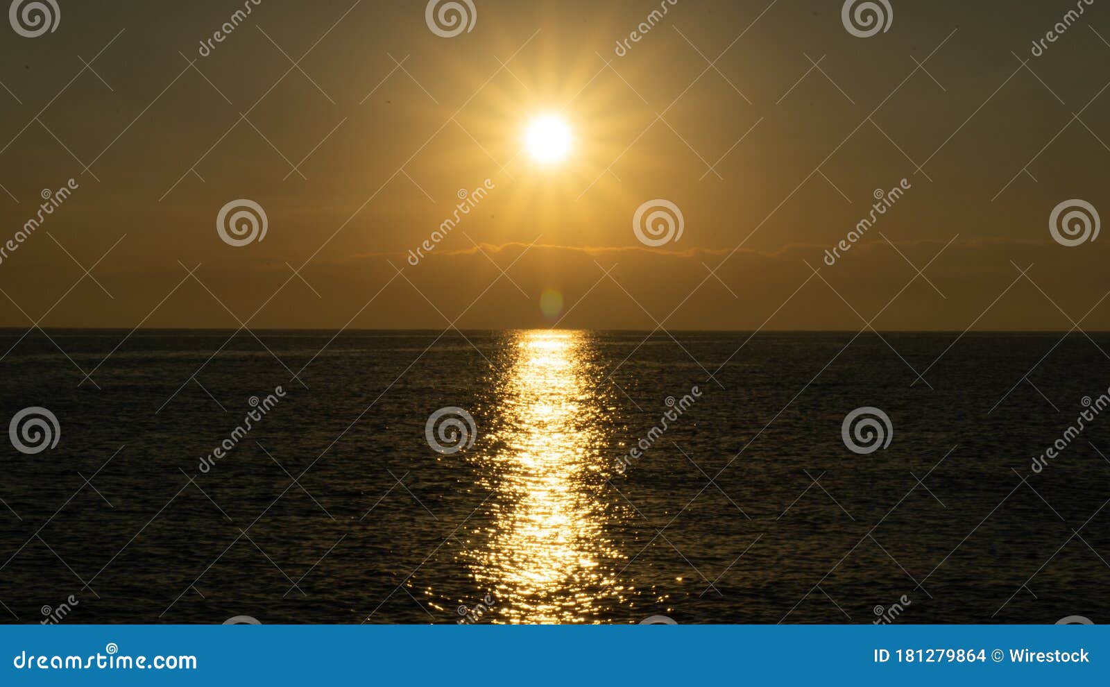 Mesmerizing View of the Sunset Over the Sea Stock Photo - Image of ...