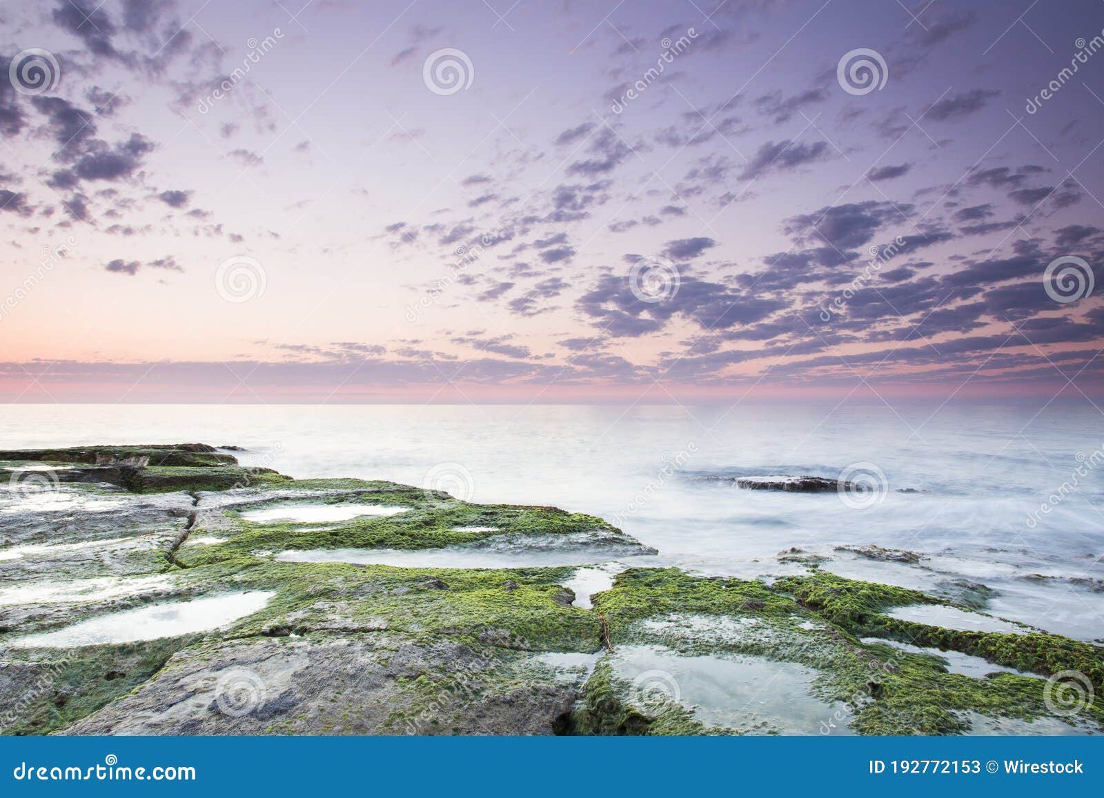 Mesmerizing View of a Sunset and a Sea Stock Image - Image of ocean ...