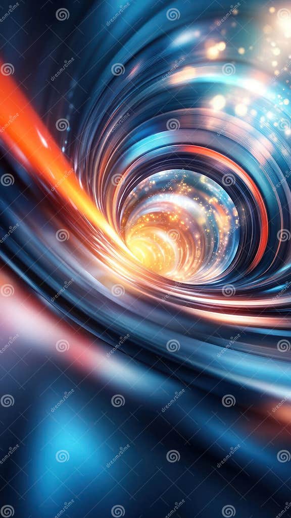 A Mesmerizing Vortex of Light and Color, Evoking a Sense of Depth and ...