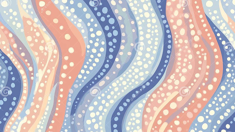 Mesmerizing Wavy Pattern, a Seamless Flow of Rhythmic Lines and Curves Stock Illustration ...