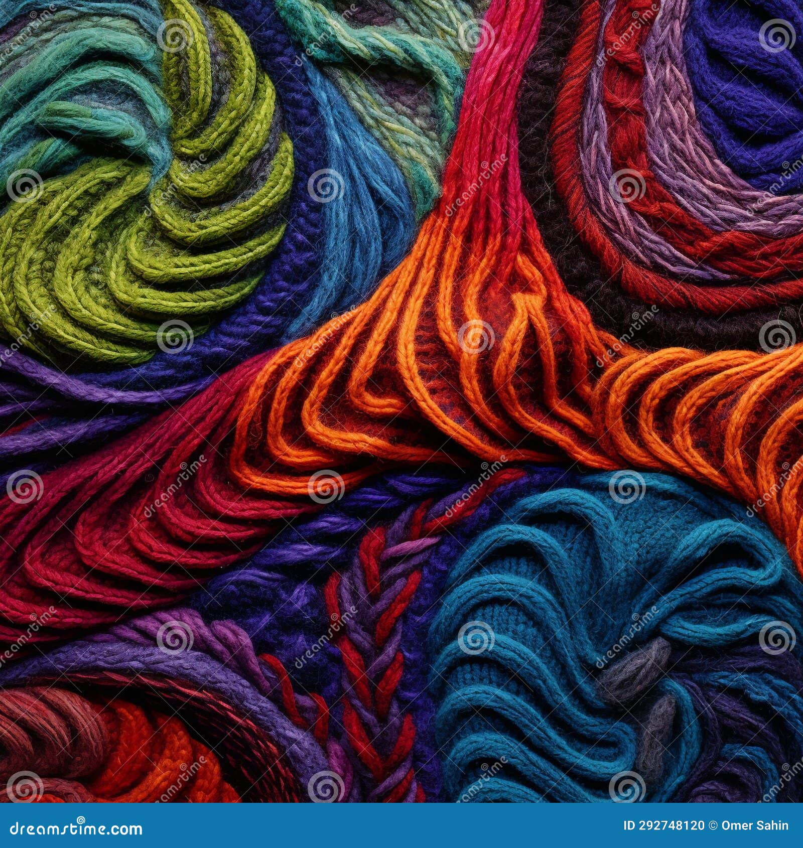 Mesmerizing Wool Composition with Intricate Patterns Stock Illustration ...