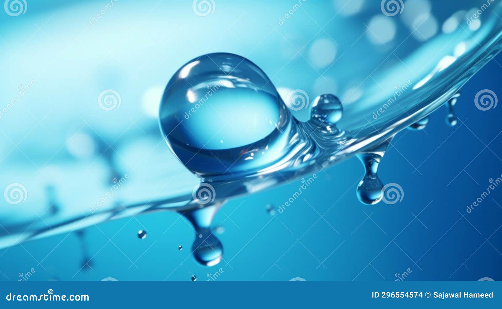 Aqua Eruption Water Drop Impact Stock Illustration - Illustration of ...