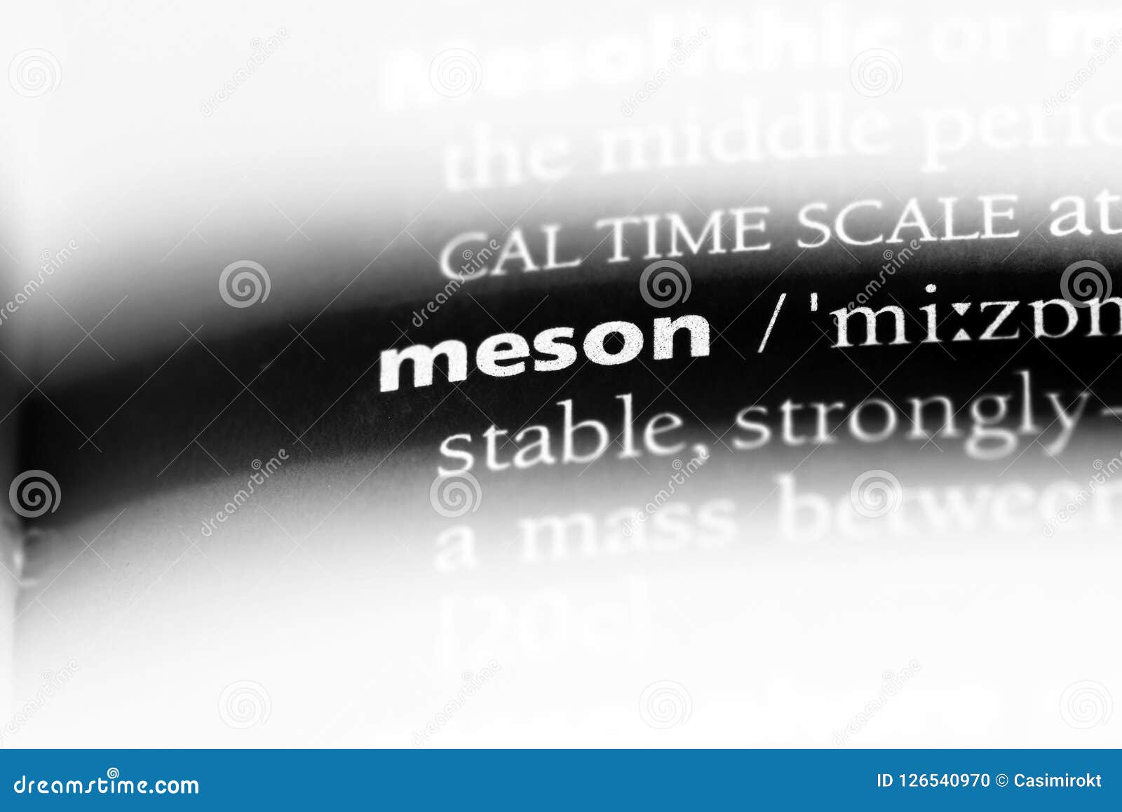 Meson stock photo. Image of book, text, closeup, english - 126540970
