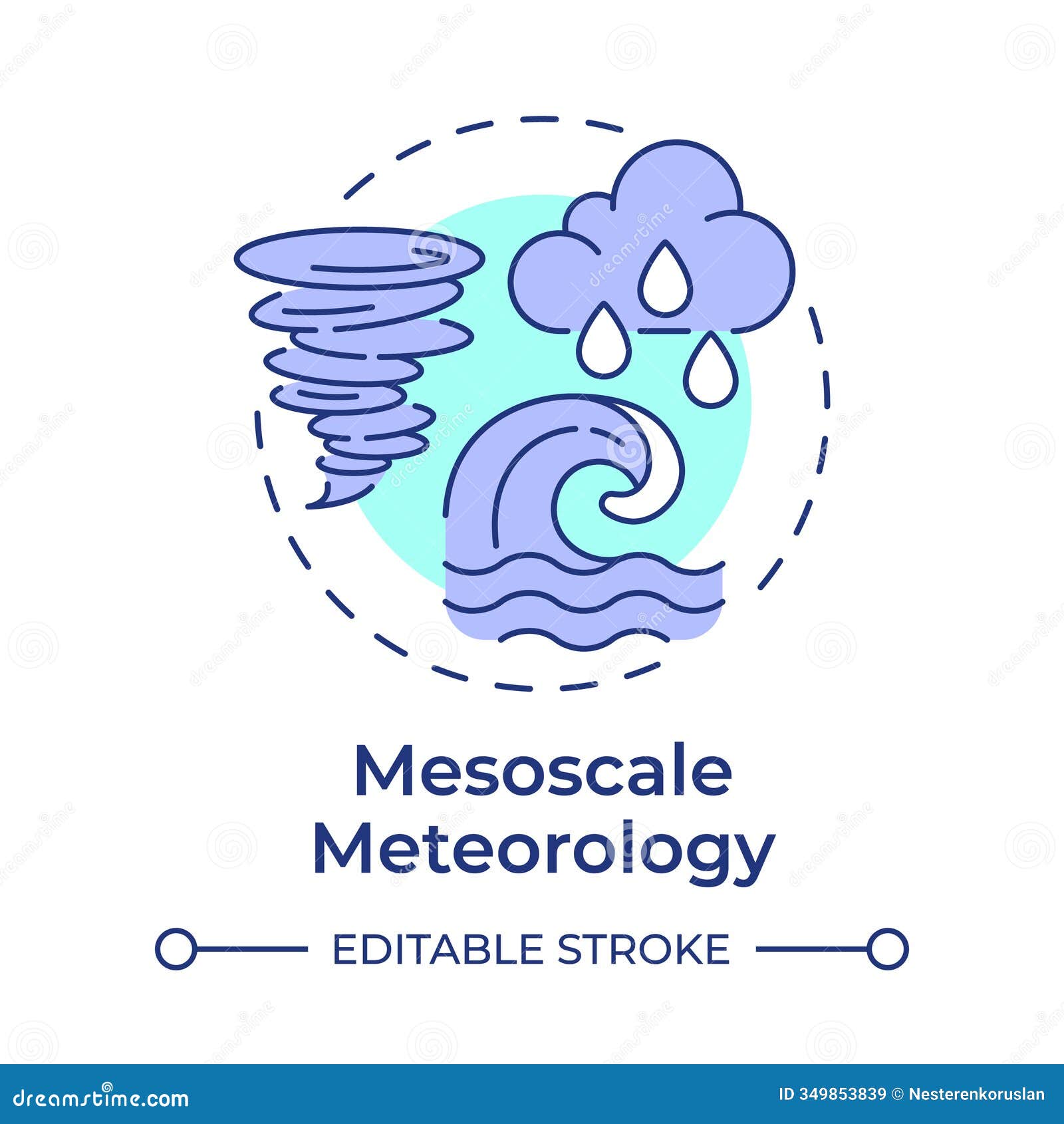 Mesoscale Meteorology Multi Color Concept Icon Stock Vector ...