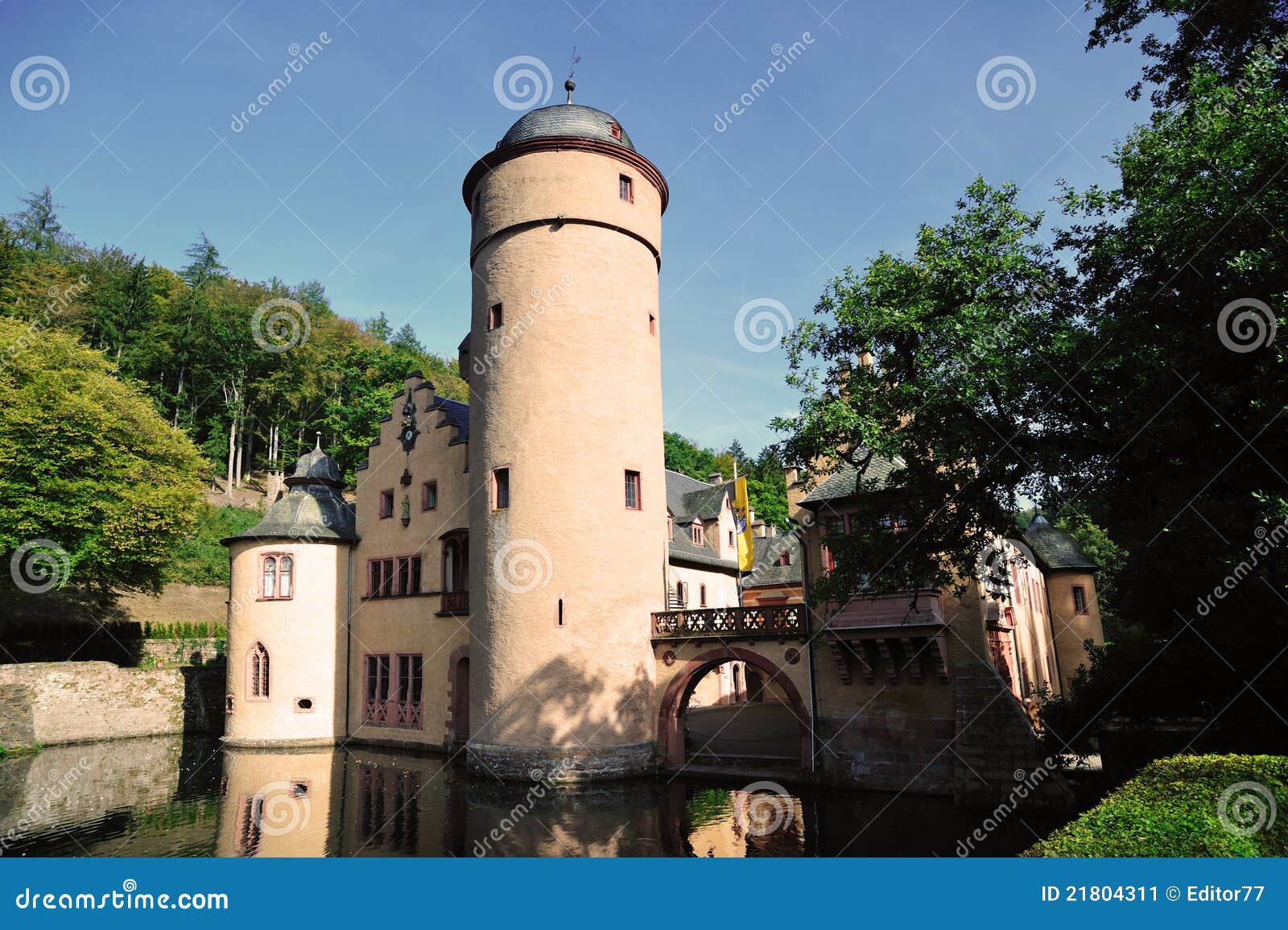 The Mespelbrunn Castle from Germany Stock Image - Image of antique ...