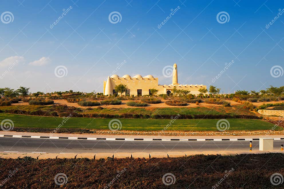 A Mesquita Grande De Doha, Catar Imagem de Stock - Imagem de minarete ...