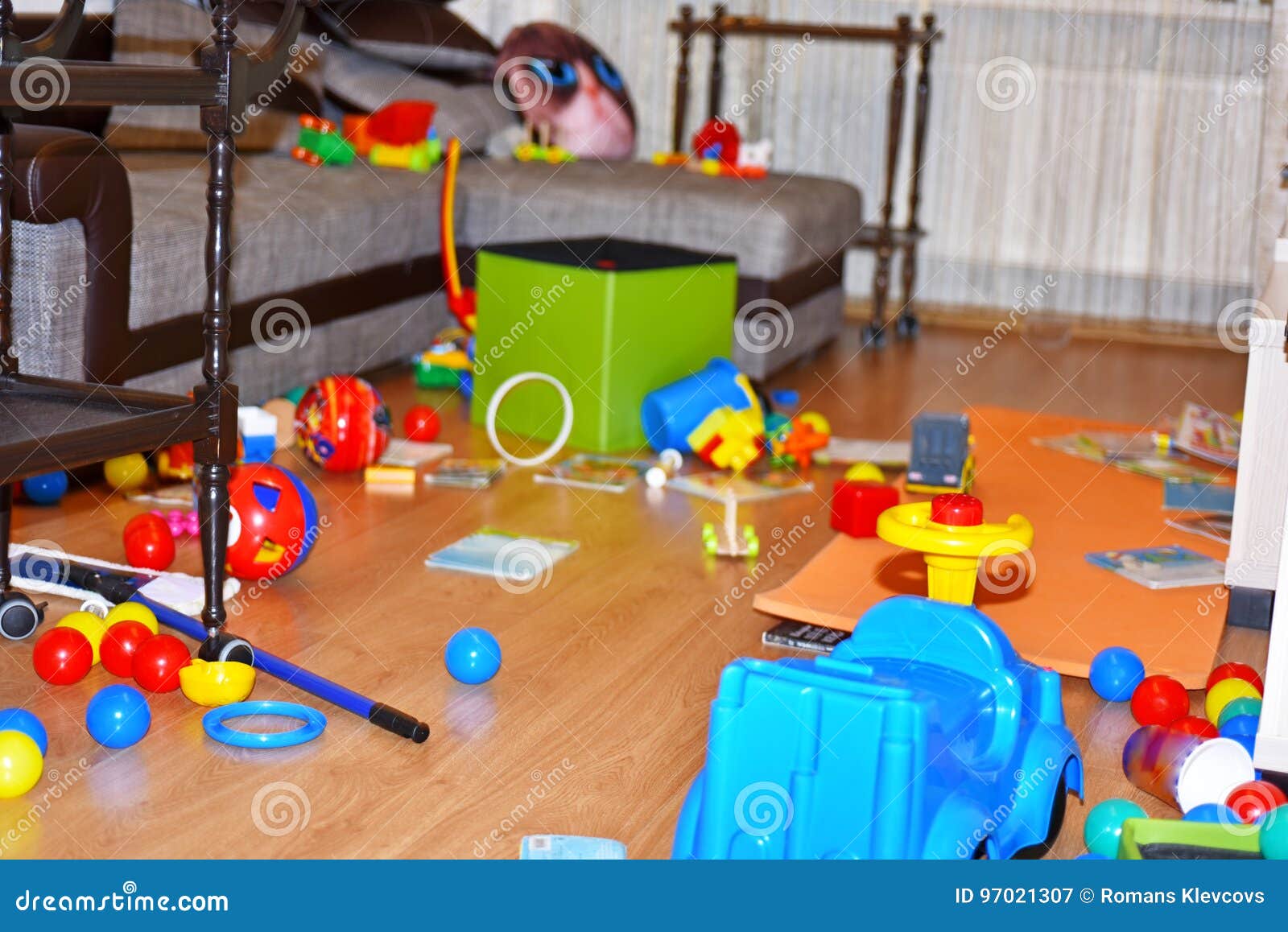 A Mess in the Children`s Room. Stock Image - Image of balls, background ...