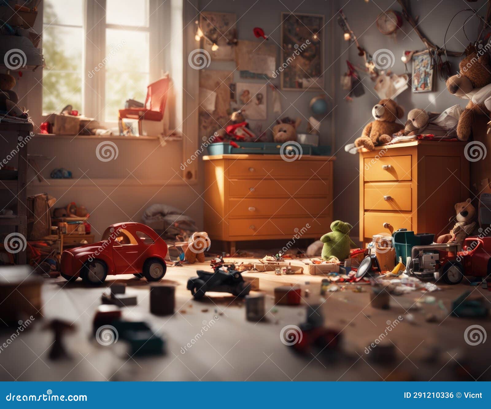 Mess in the Children S Room Stock Illustration - Illustration of ...