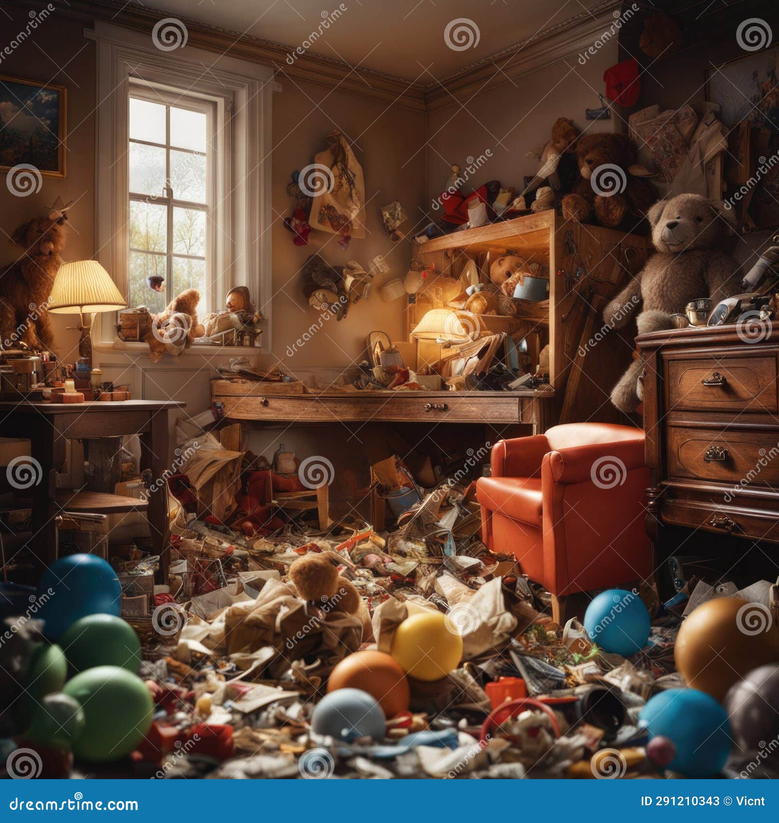 Mess in the Children S Room Stock Illustration - Illustration of ...