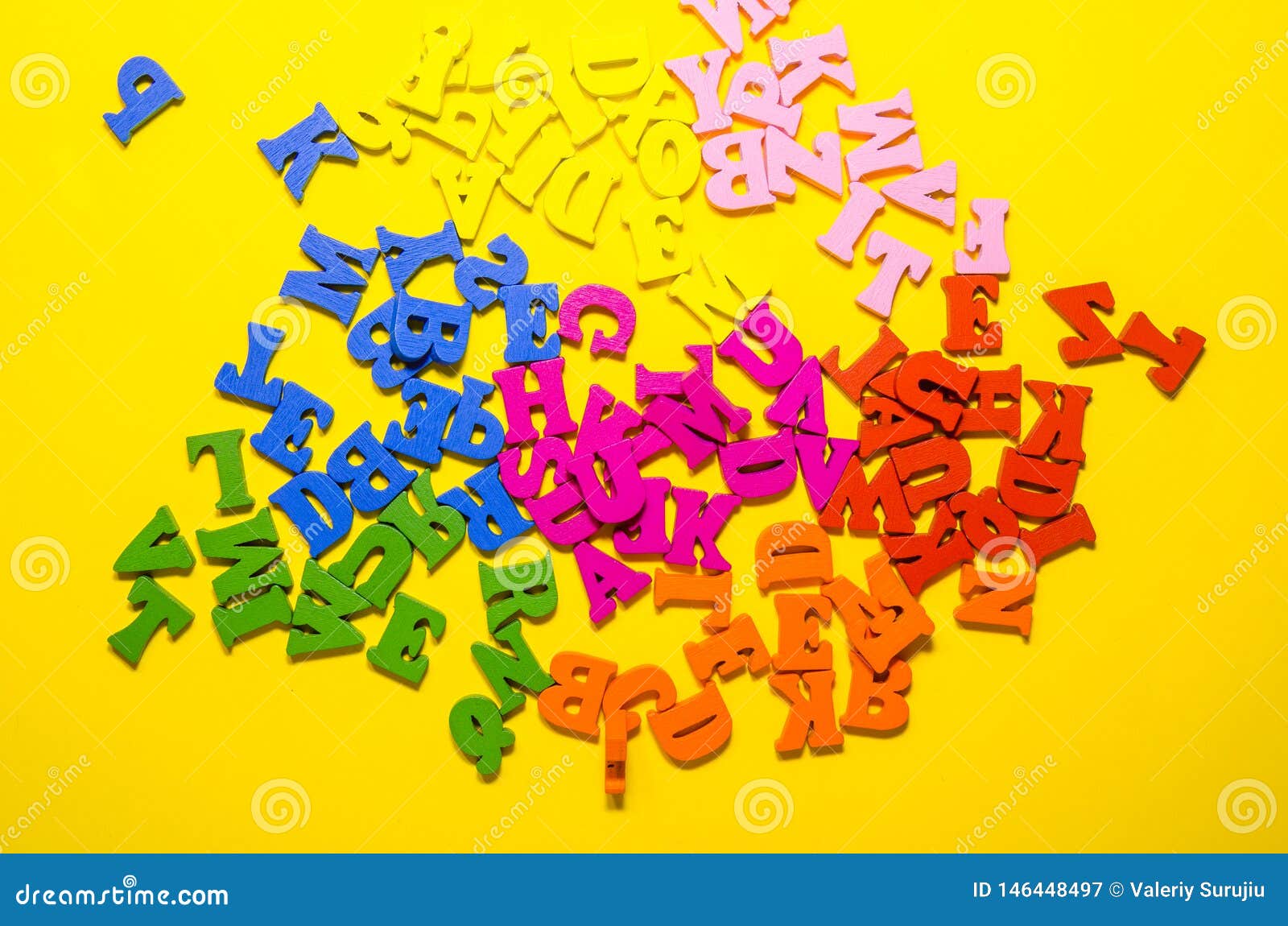 The Mess of Colored Alphabetic Letters Stock Image - Image of mess ...
