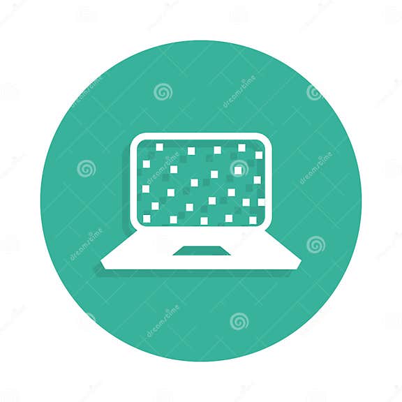 Mess in Desktop Computer Icon in Badge Style with Shadow Stock ...