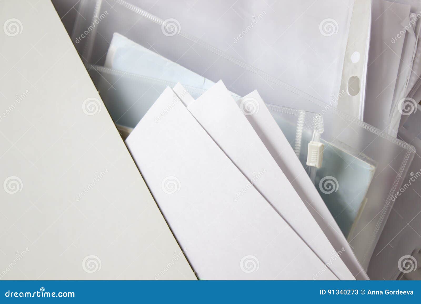 Mess of Documents - Paper in the Organizer Stock Image - Image of ...